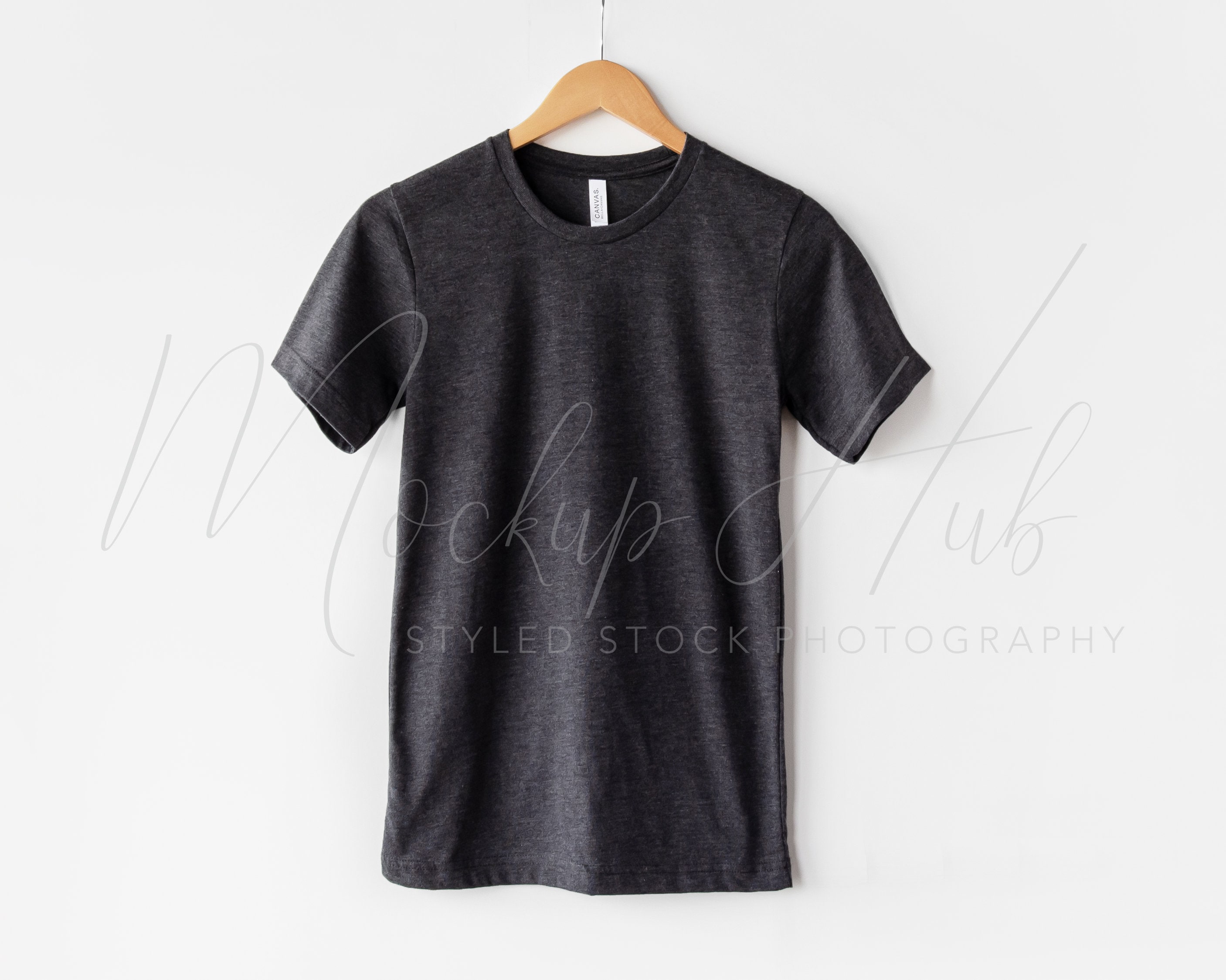 Bella Canvas Mockup 3001 Heather Dark Grey 3001cvc Shirt Etsy