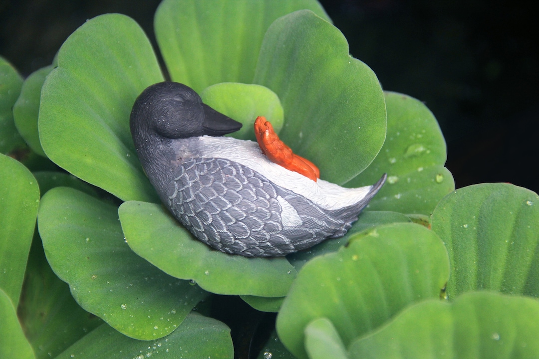 Miniature Gray Wobbly Duck Collatable Sculpture Toy. Handmade Resin ...
