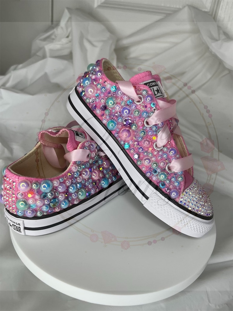 All-star Pink Unicorn Low Top Girl Converse, Bling Converse, Birthday ...