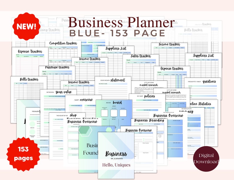Business Planner Bundle for Small Business | Side Hustle | Freelancer ...
