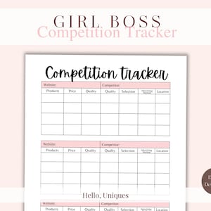 Competition Tracker | Competitor Tracker | Competitor Log | Sale ...