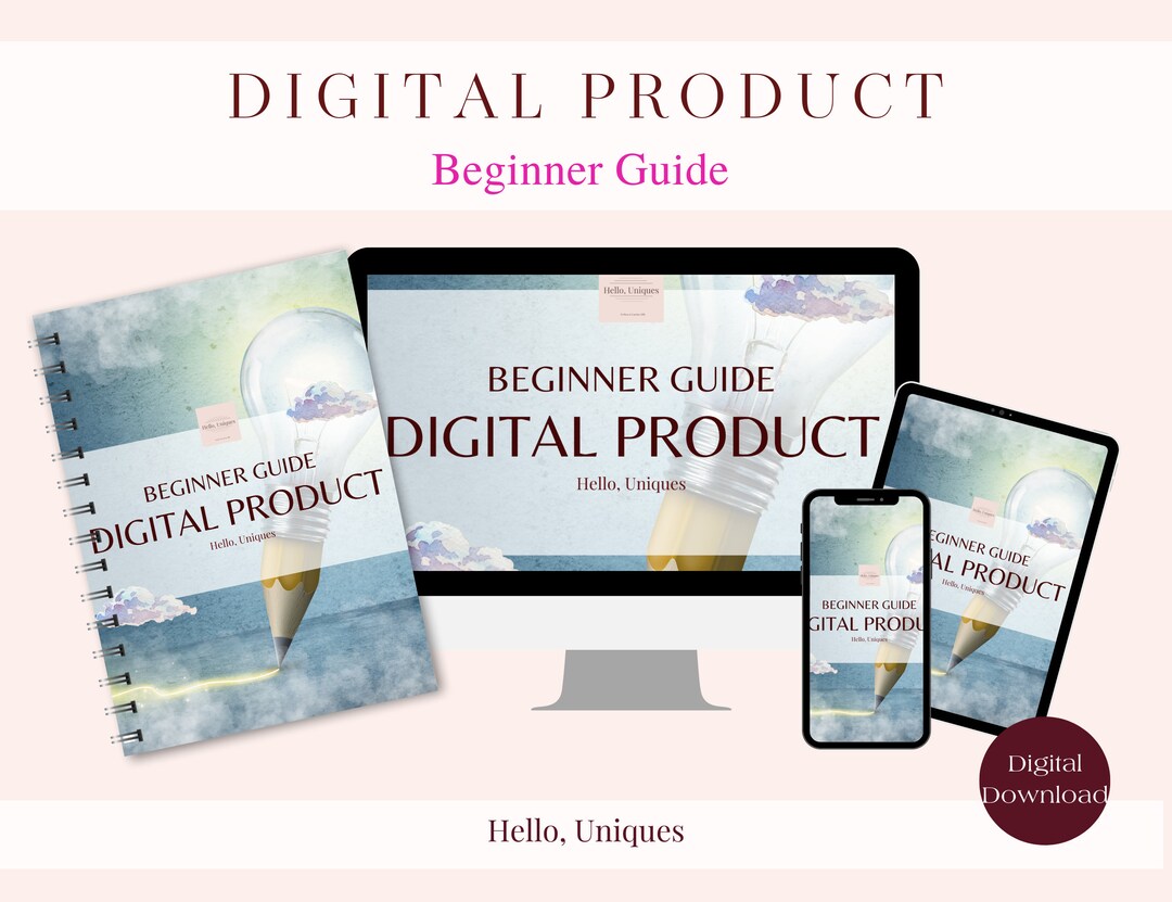 Digital Product Beginner Guide Digital Product Ideas Start Digital ...