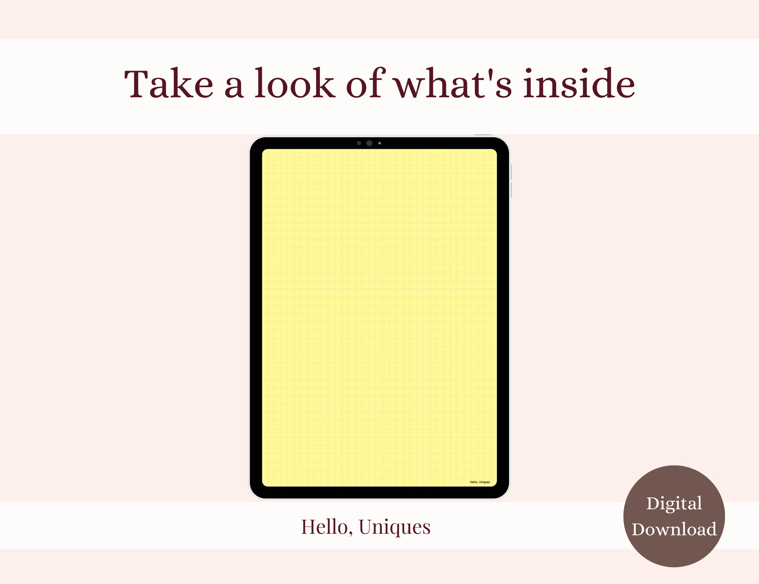 Grid Square Note Paper | Insert | Grid Lined| Square Lined| Printable ...