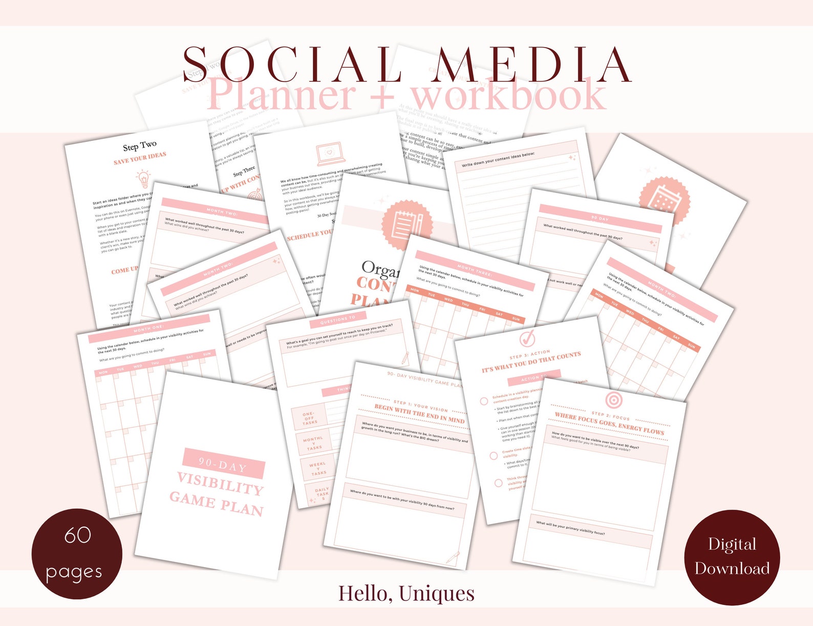 60 Page Social Media Bundle for Business Owners | Social Media Guide ...