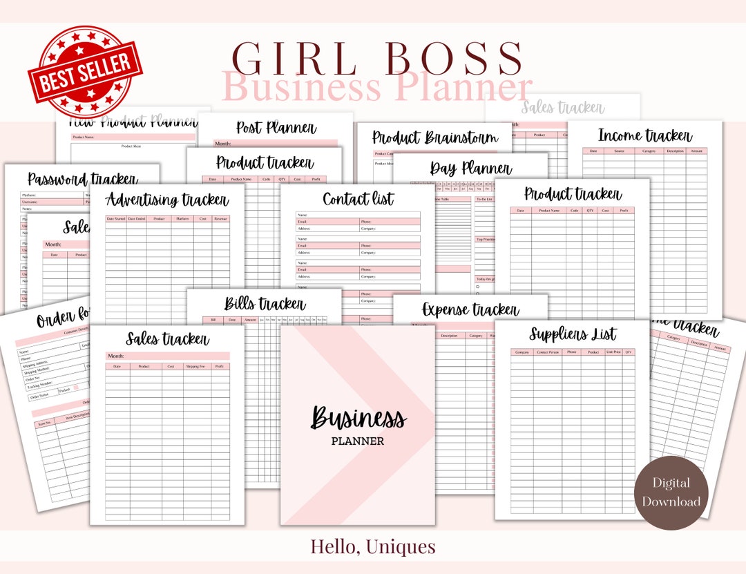 Small Business Planner: Printable Business Organizer (digital Download ...