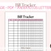 Bill Tracker Pink | Printable | PDF | A4 | A5 | US Letter | Service ...