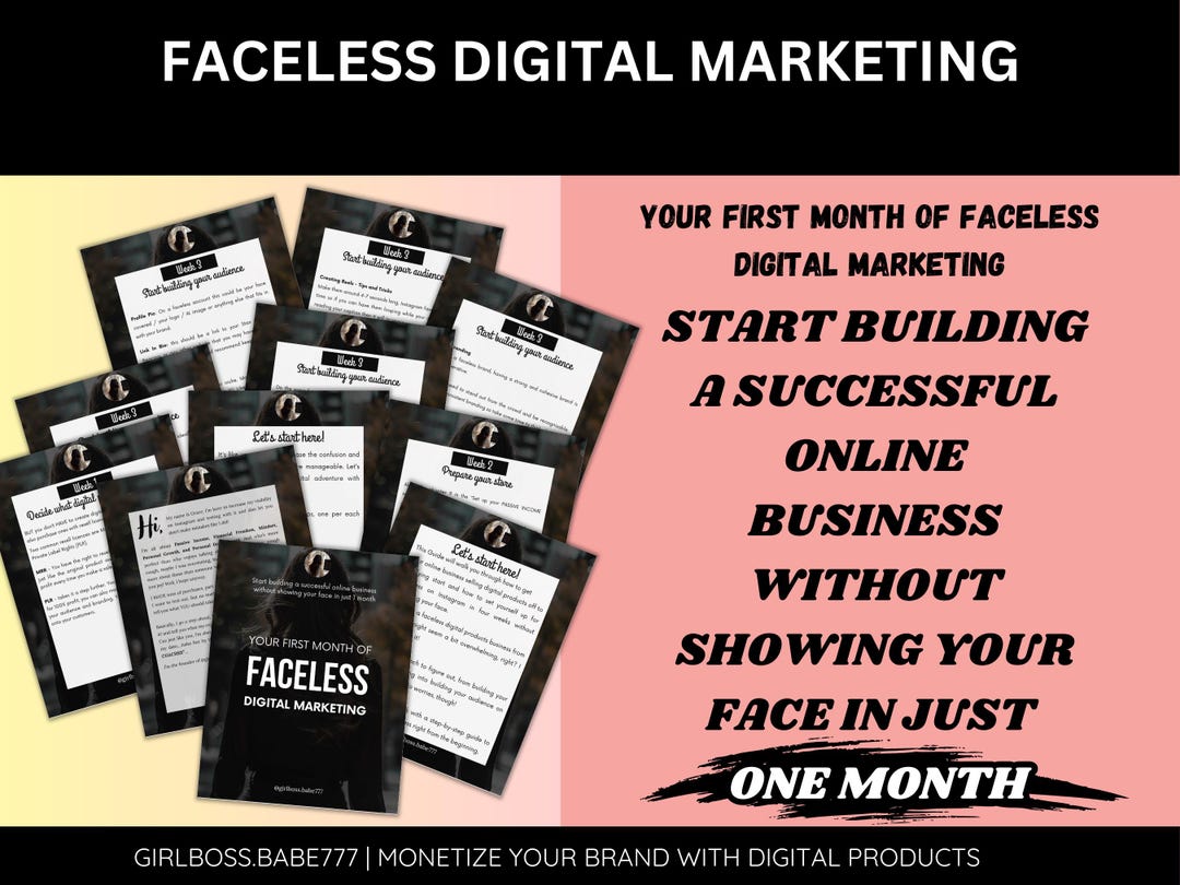 Faceless Digital Marketing Guide: Instagram Sales Training (PDF ...