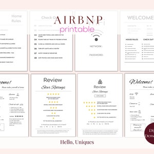 Airbnb Printable A4 PDF | Digital Download | Instant Download | House ...