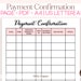 Payment Confirmation Printable PDF A4 A5 US Letter 8x10 Half Letter ...