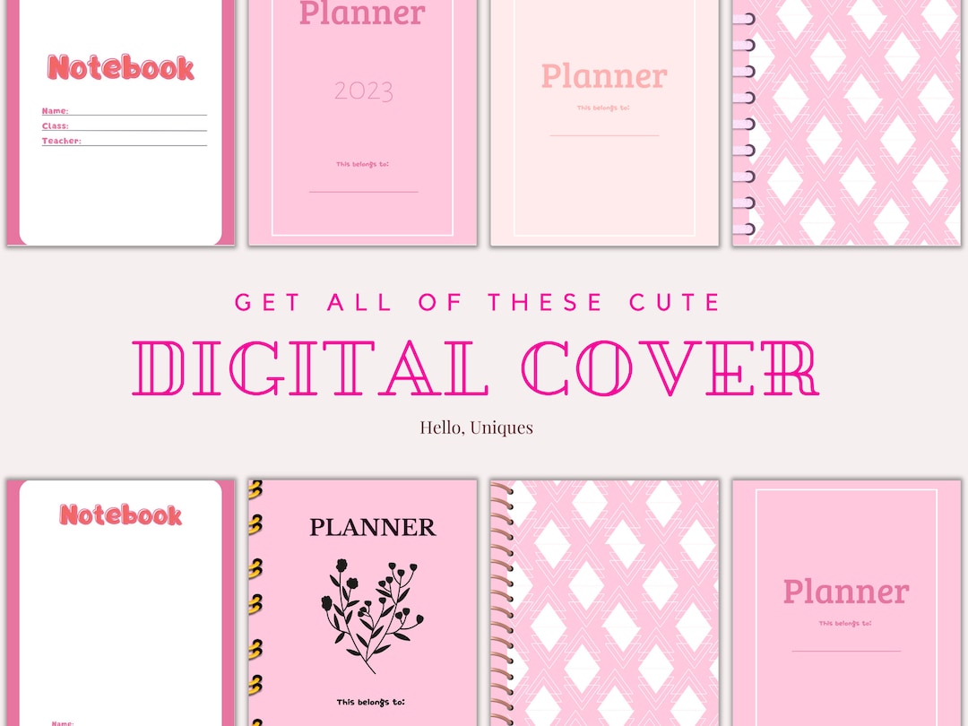 Pink Digital Printable Planner Cover Dashboard | Dividers | Planner ...