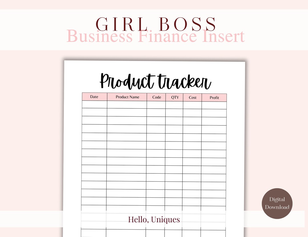 Sales Log Tracker | Order Tracker | Product Tracker | Instant Download ...