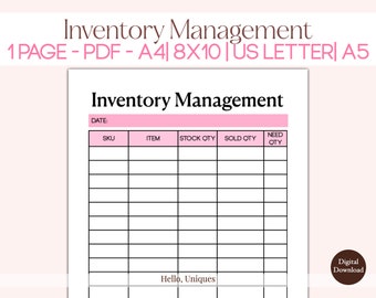 Ad Tracker Pink Printable PDF A4 A5 US Letter - Etsy