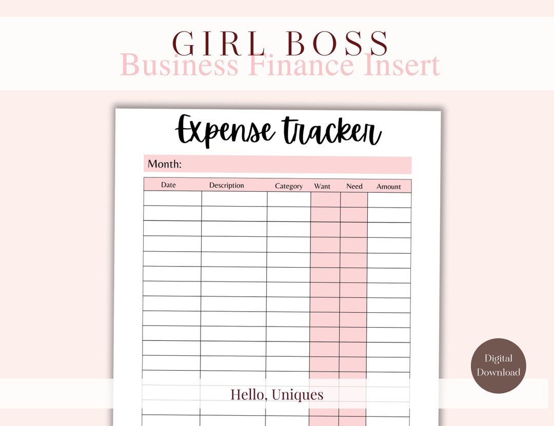 Expense Tracker Planner | Business Tracker | Finance Planner | Expense ...