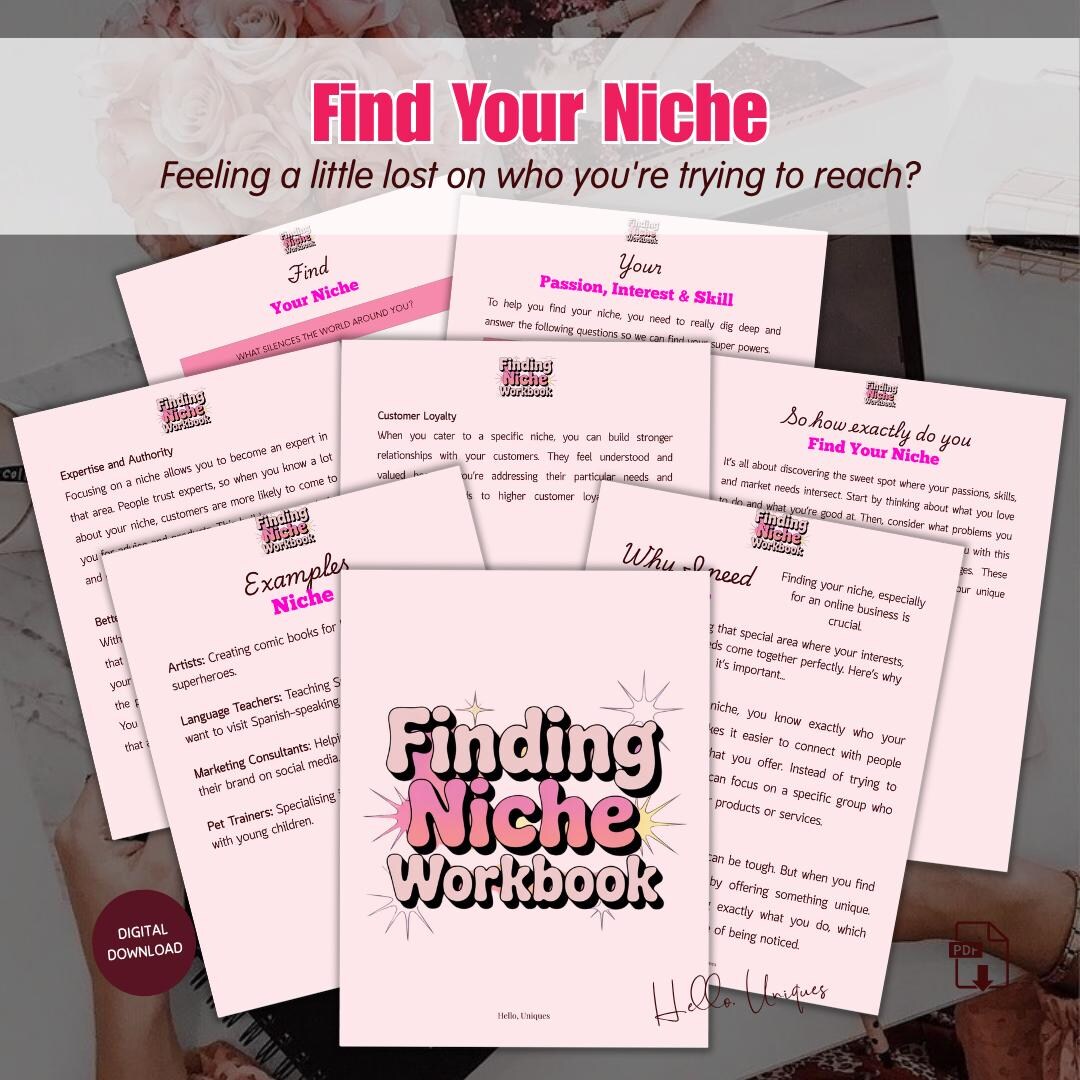 Find Your Niche Workbook: Printable Guide for Entrepreneurs (PDF ...