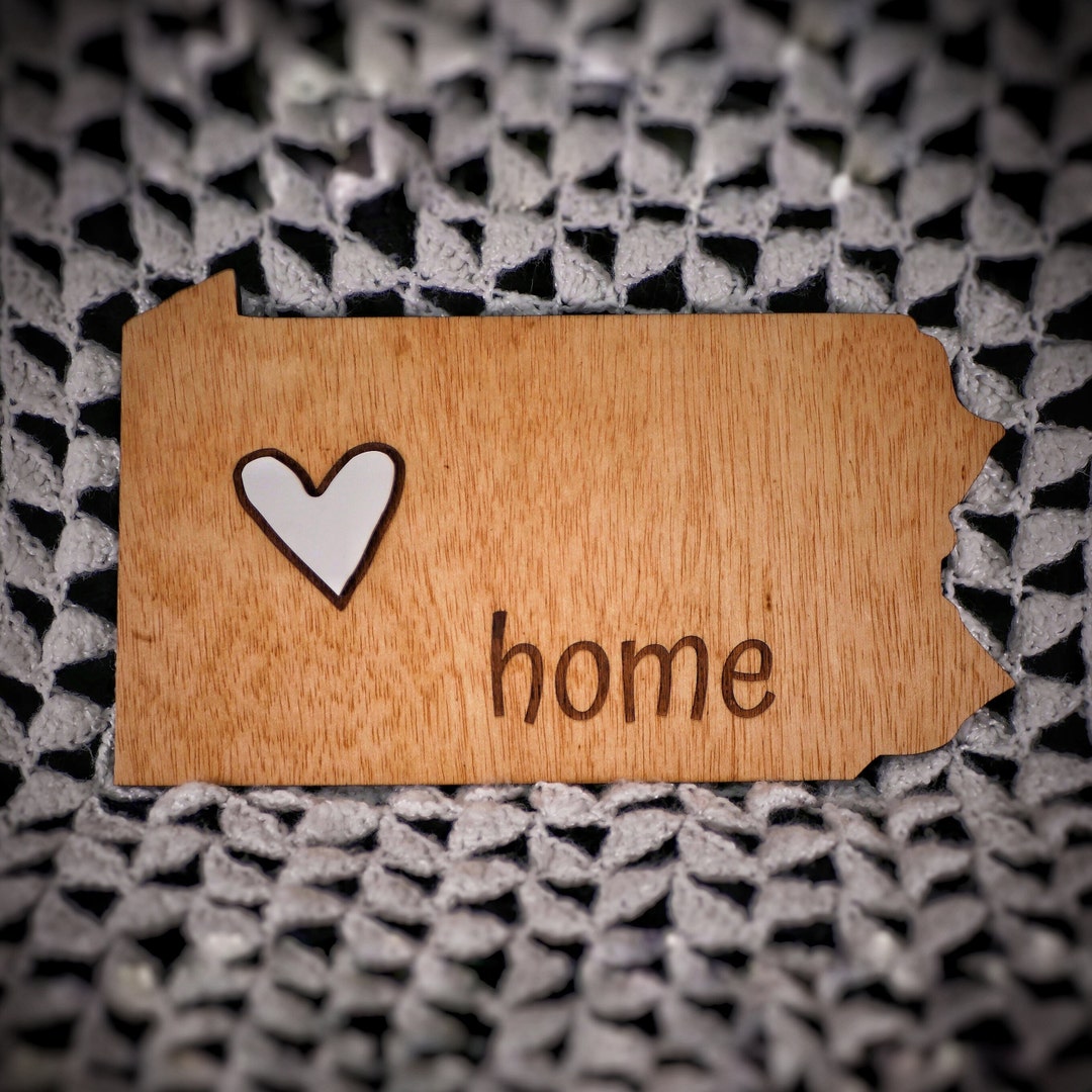 Home State Laser Cut and Engraved Wooden Signs - Etsy