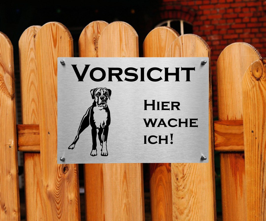 Boxers Stainless Steel Warning Sign Dog Sign - Etsy