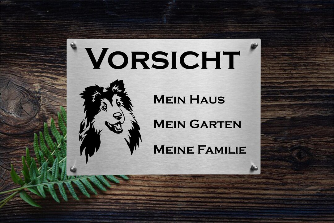 Sheltie Stainless Steel Warning Sign Dog Sign Information Sign - Etsy