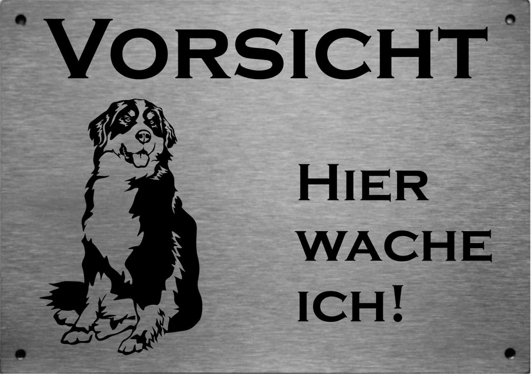 Stainless Steel Warning Sign Bernese Mountain Dog - Etsy
