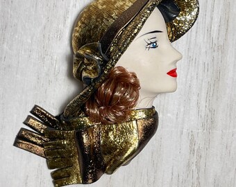 Flapper Girl Brooch | Etsy