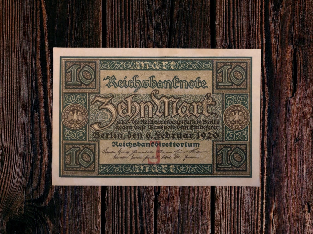1920 10 Mark Reichsbanknote almost UNC - Etsy