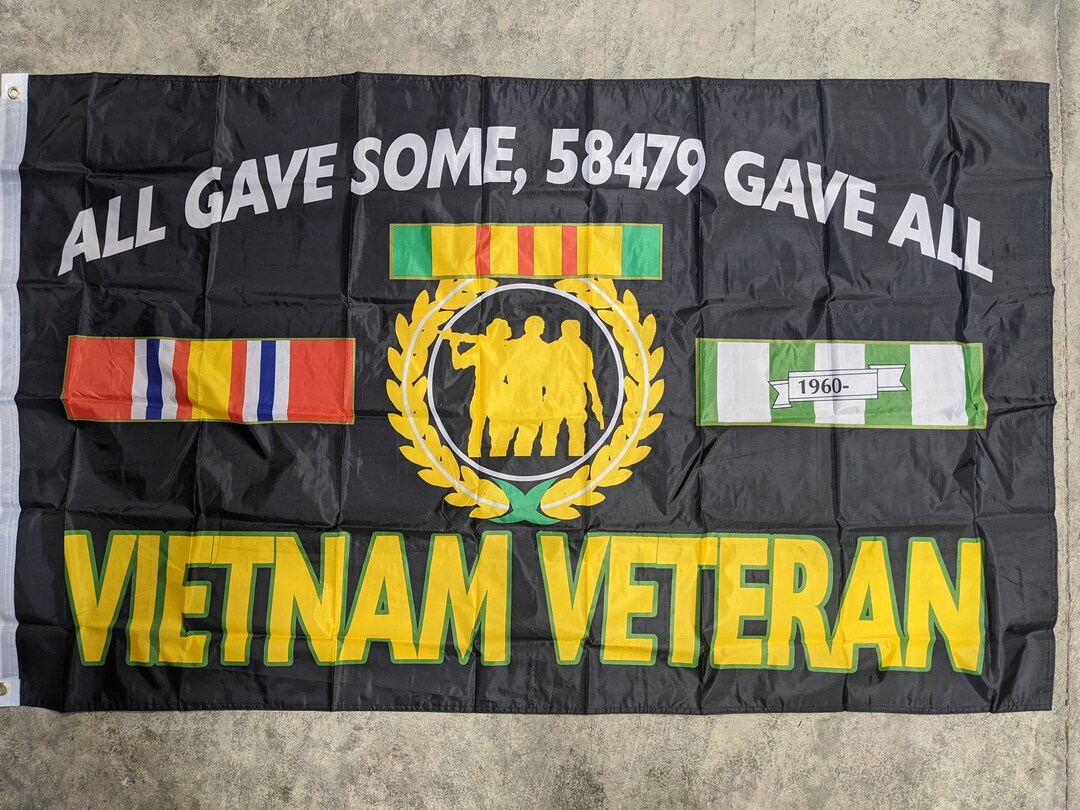 Vietnam Veteran Flag 3'x5' All Gave Some, 58479 Gave All - Etsy