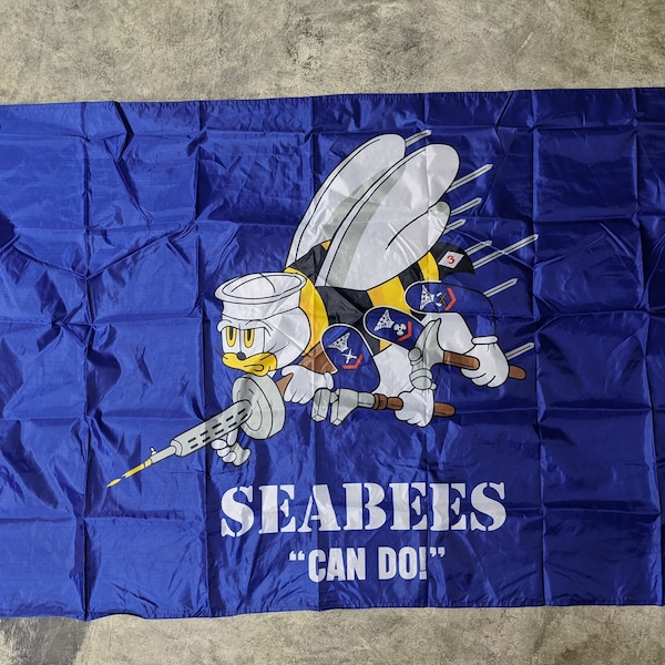 Navy Seabee Flag - Etsy