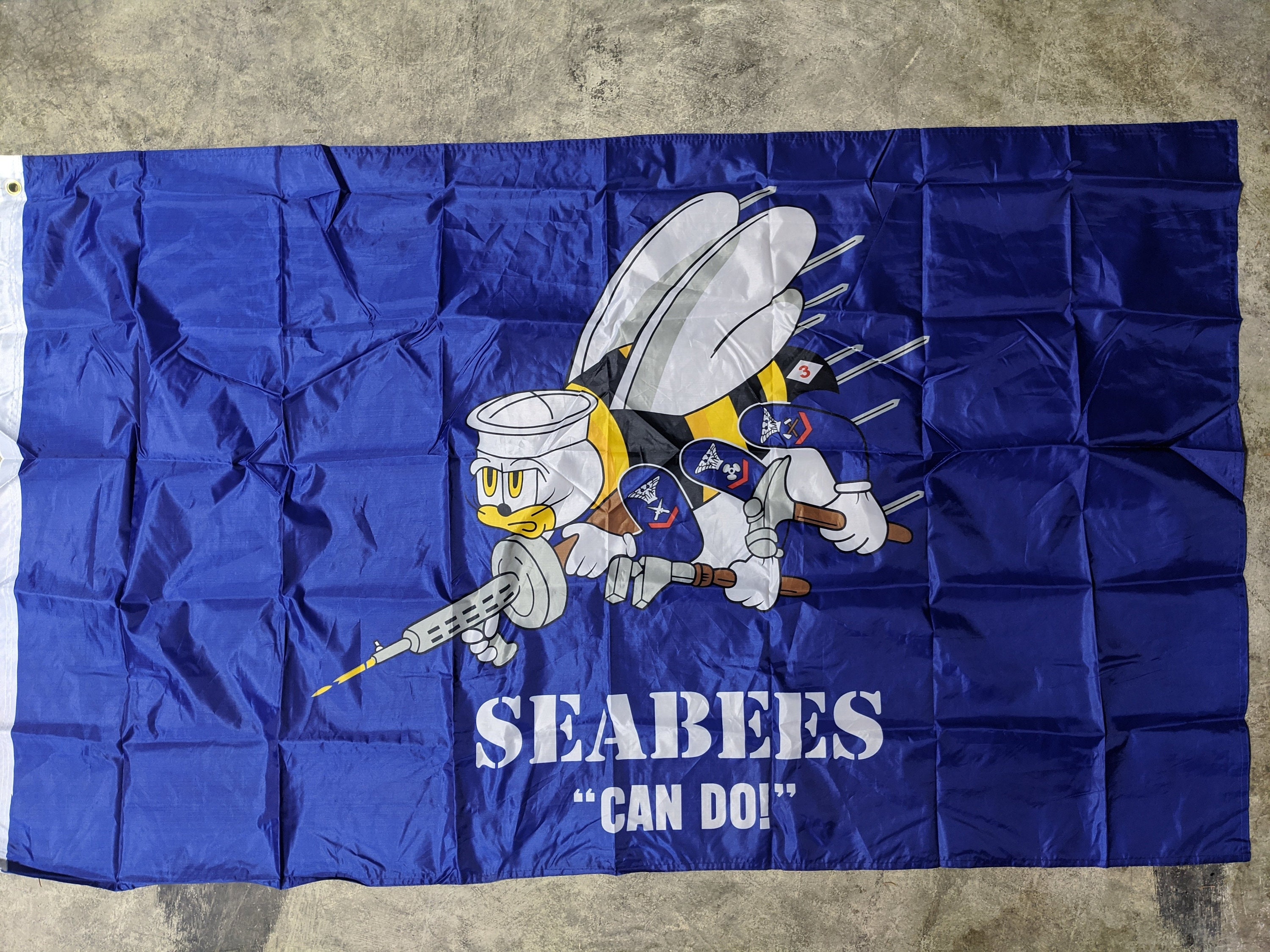 Licensed Navy Seabees Flag 3'x5' Can Do | Etsy