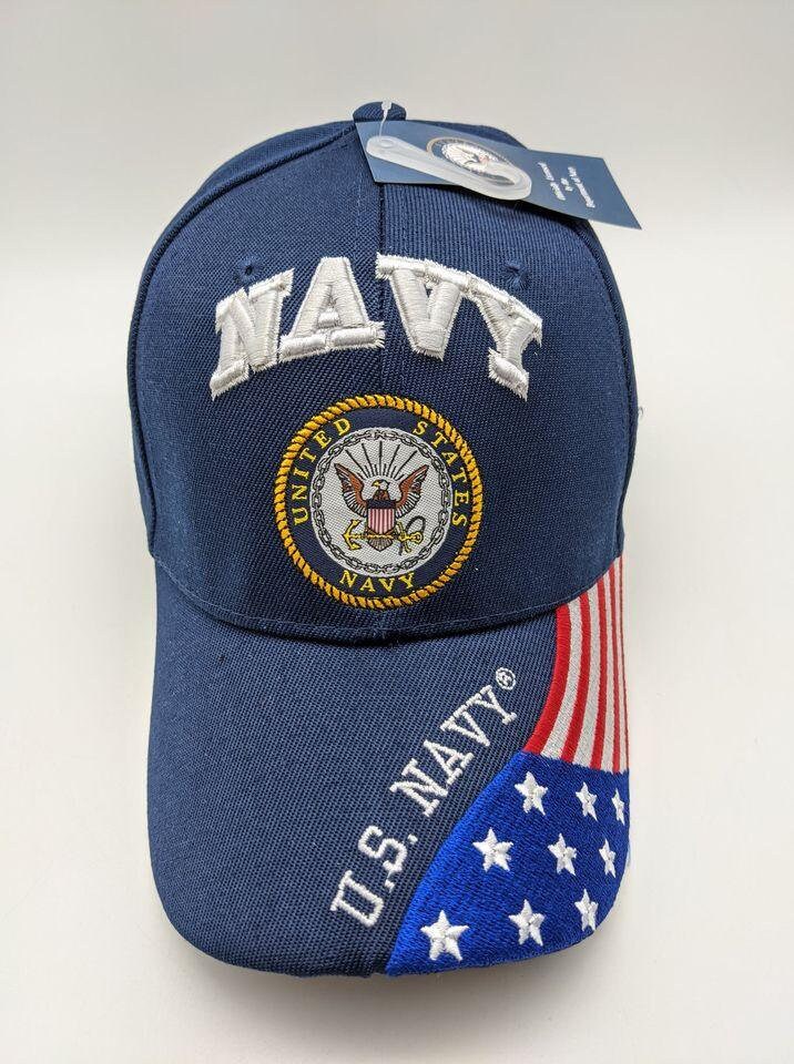 Licensed United States Navy Emblem Hat embroidered USA Flag - Etsy