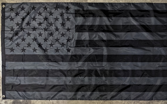 3x5ft All Black American Flag US Black Flag Tactical Decor | Etsy