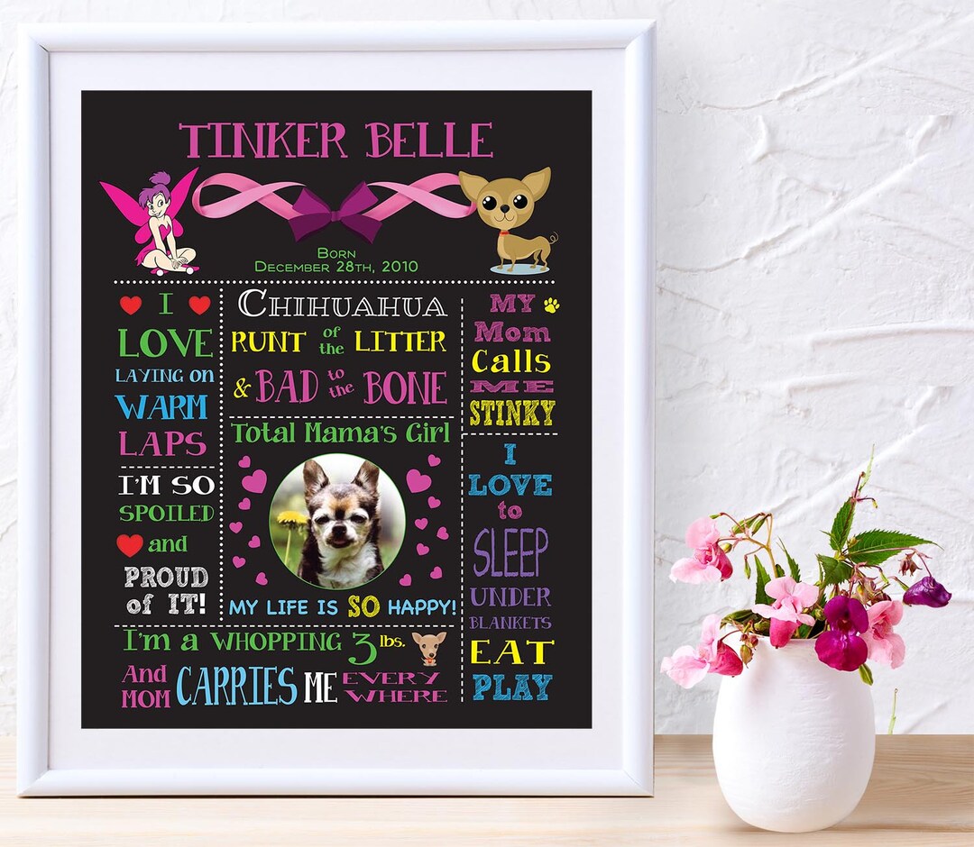 Chihuahua Sign, Small Dog Sign, Lap Dog Chalkboard Sign, Dog Decor ...