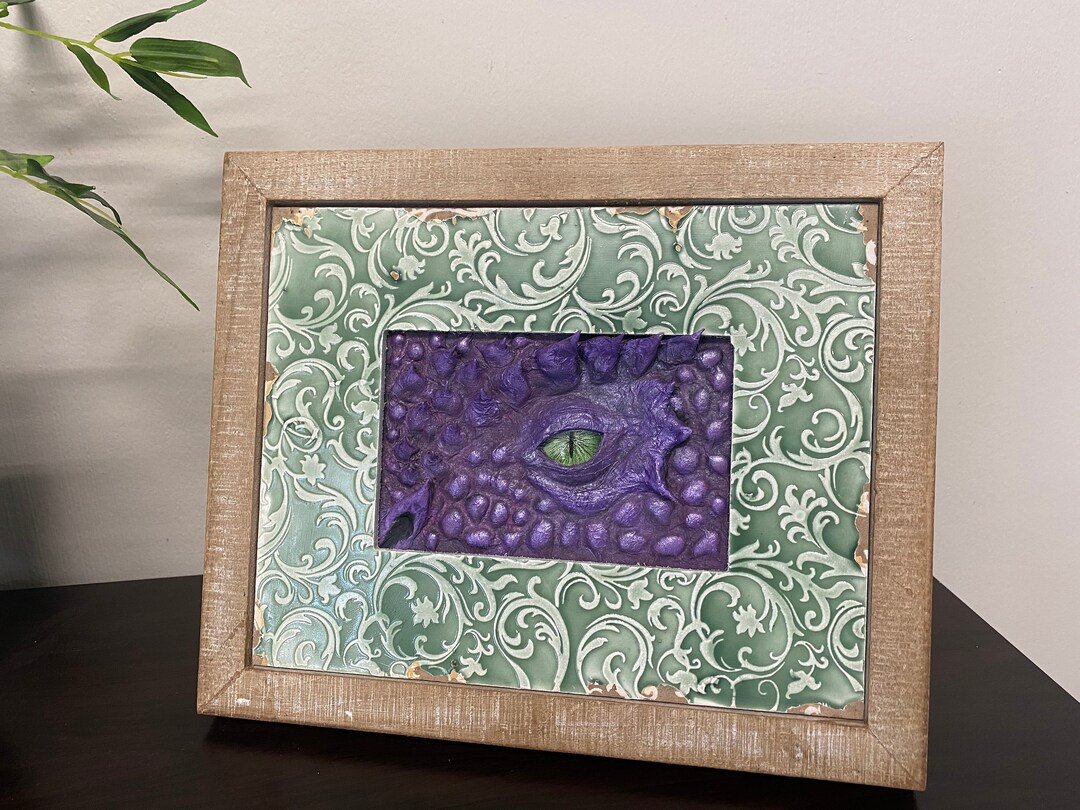 Purple Dragon Eye in Green Picture Frame - Etsy