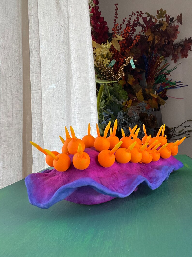 Purple Sea Slug Sculpture, Kooky Decor for the Ocean Lover - Etsy