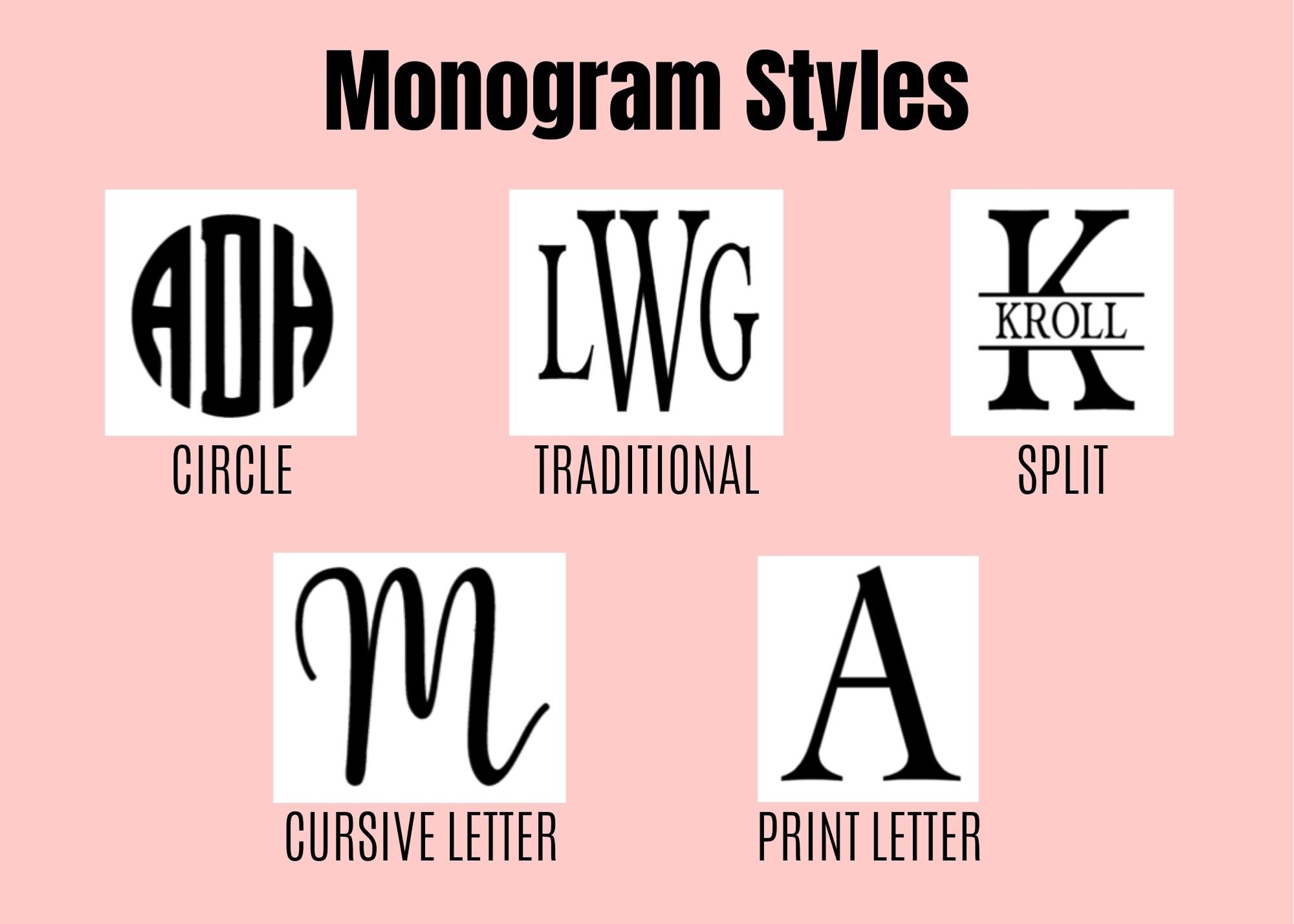 Etch Monogram Glass I Multiple Designs & Glass Types I Personalized ...