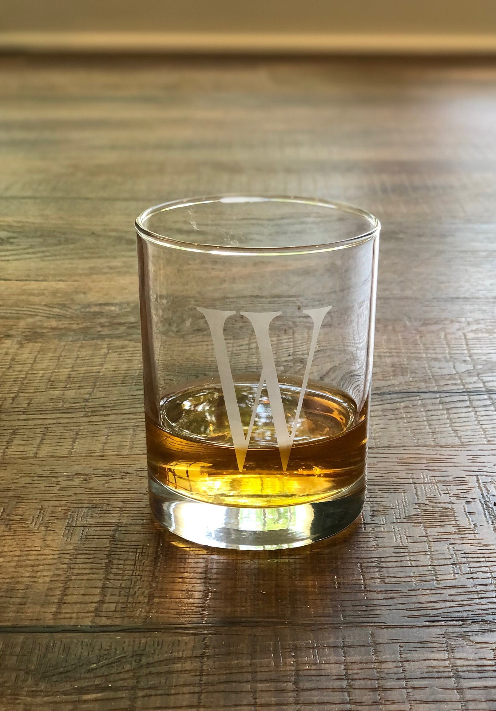 Etch Monogram Glass I Multiple Designs & Glass Types I Personalized ...