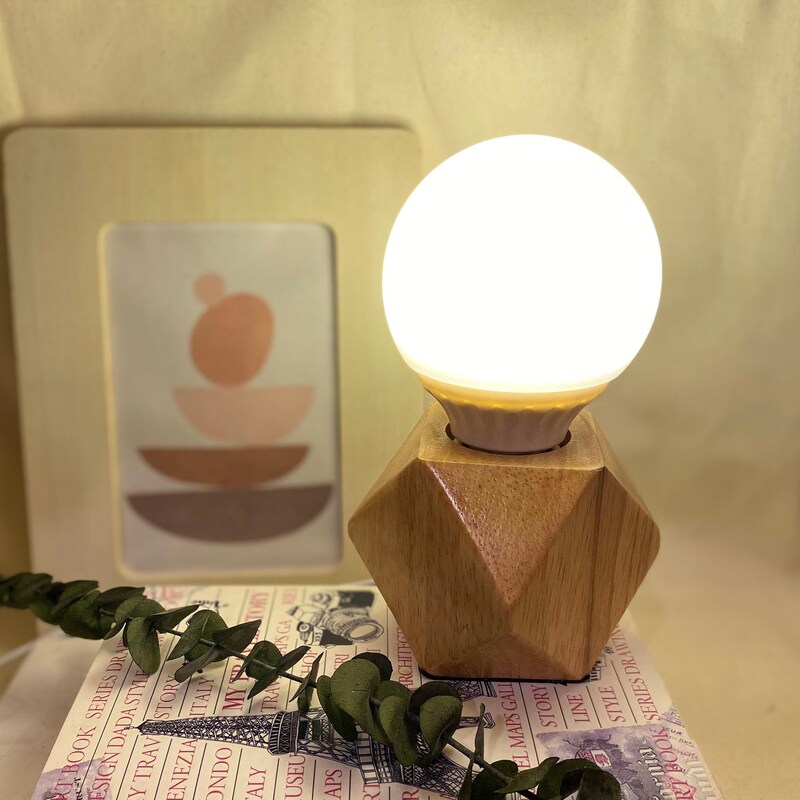 Small Wood Lamp - Etsy
