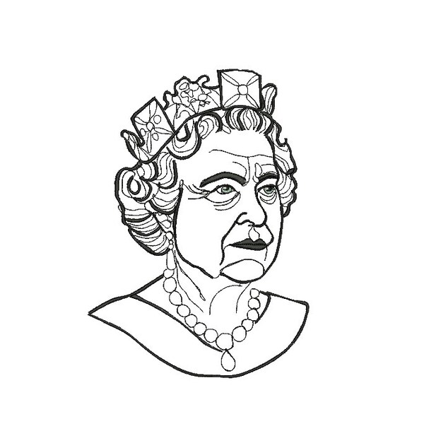 Queen Elizabeth Embroidery - Etsy