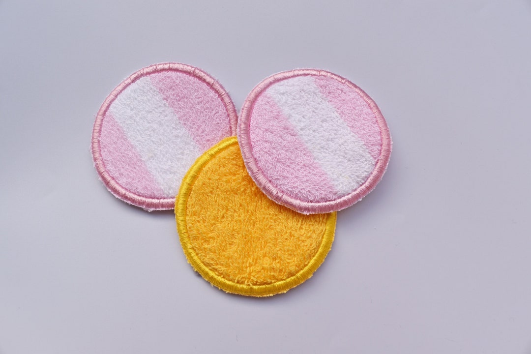 Washpad Make-up Removal Pad Round Shape Embroidery Design 4x4 ,10cm X10 ...