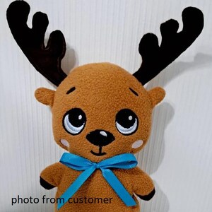 Christmas Reindeer Stuffie ITH Embroidery , Deer Machine Pattern, ITH ...