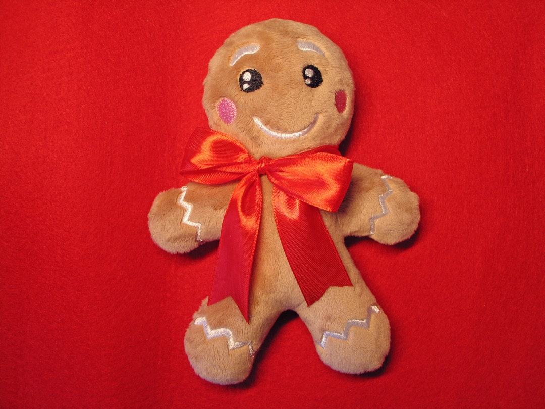 Gingerbread Man Embroidery Pattern , in the Hoop, ITH, Softie Stuffie ...
