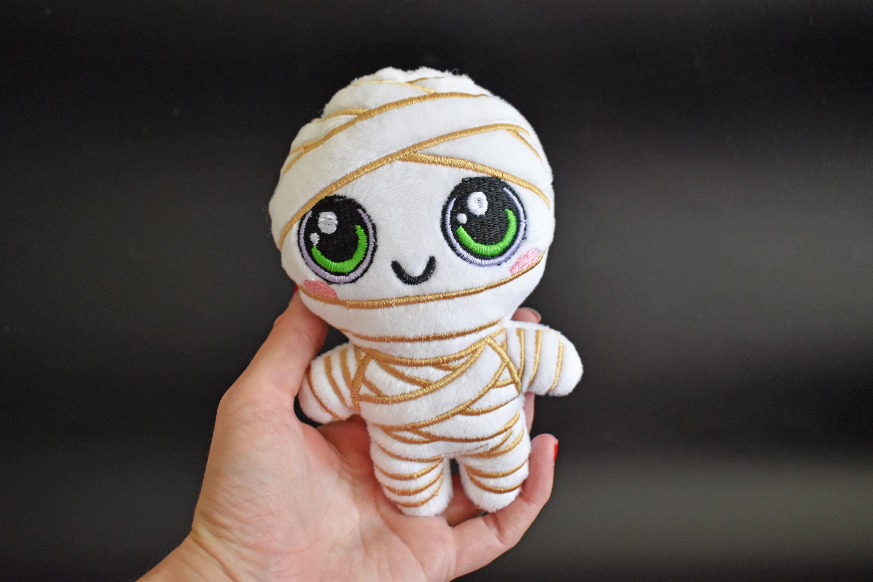 Mummy Machine Embroidery Design, Halloween ITH Stuffie Embroidery ...