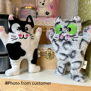 Crazy Cat Kitty Stuffie ITH Embroidery , Machine Pattern, ITH Stuffie ...