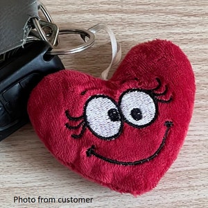 Little Heart in the Hoop 4x4 Heart Stuffie ITH Embroidery , Machine ...