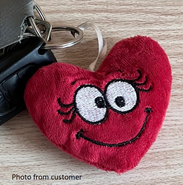 Little Heart in the Hoop 4x4 Heart Stuffie ITH Embroidery , Machine ...