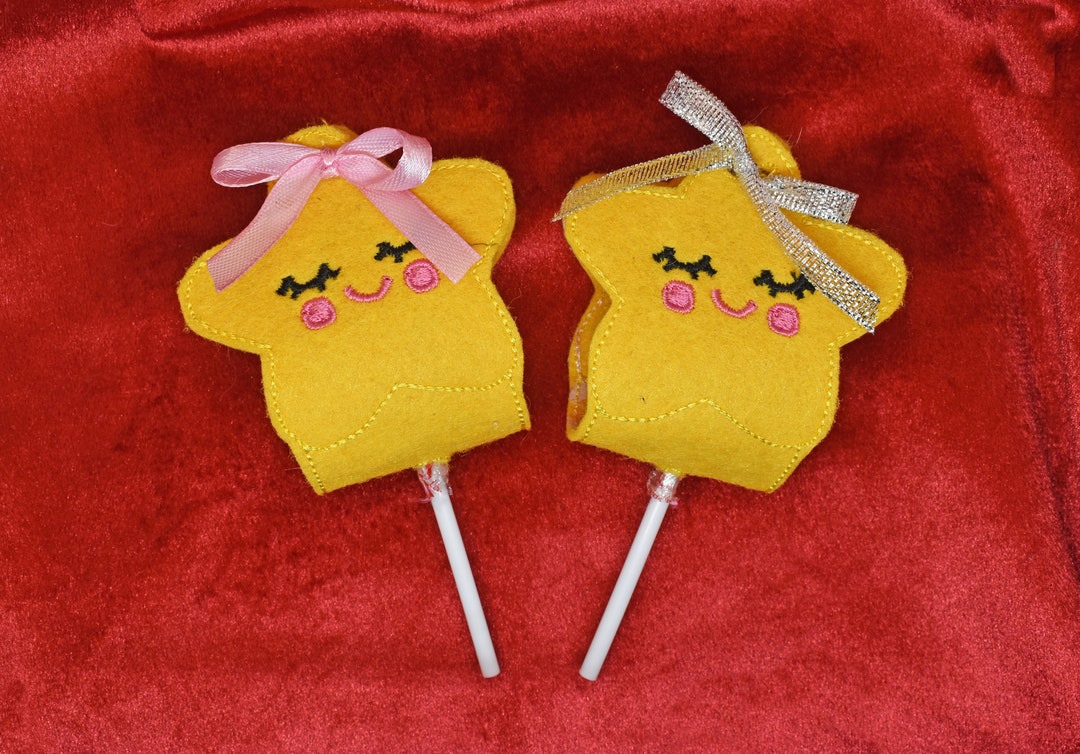 Star Lollipop Wrap in the Hoop Machine Embroidery Design - Etsy