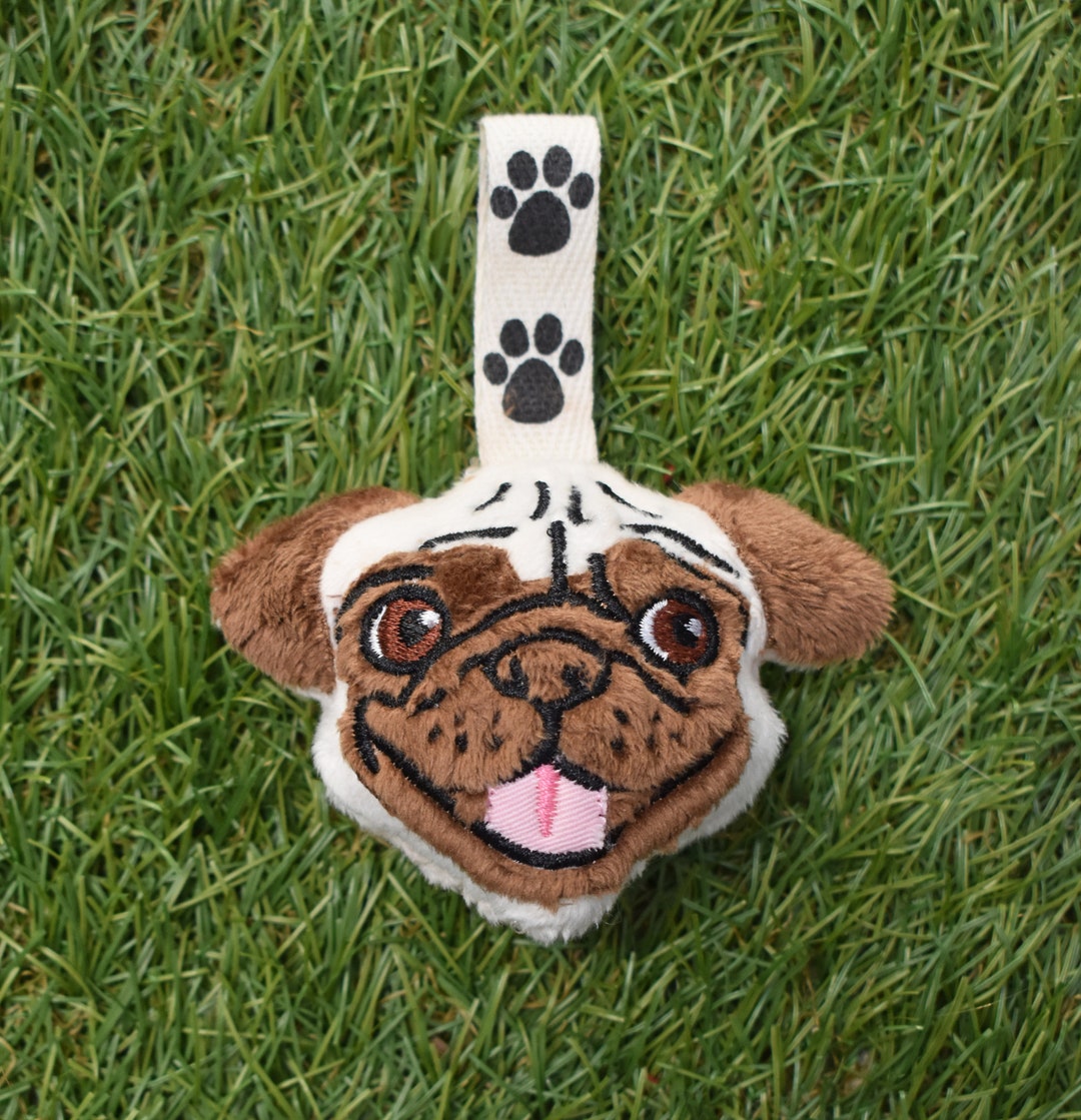Pug Dog Snap Tab Stuffie, Dog, Key Chain, Key Fob, Snap Tab, ITH ...