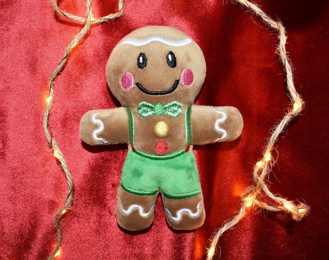 Gingerbread Man Embroidery Pattern , in the Hoop, ITH, Softie Stuffie ...