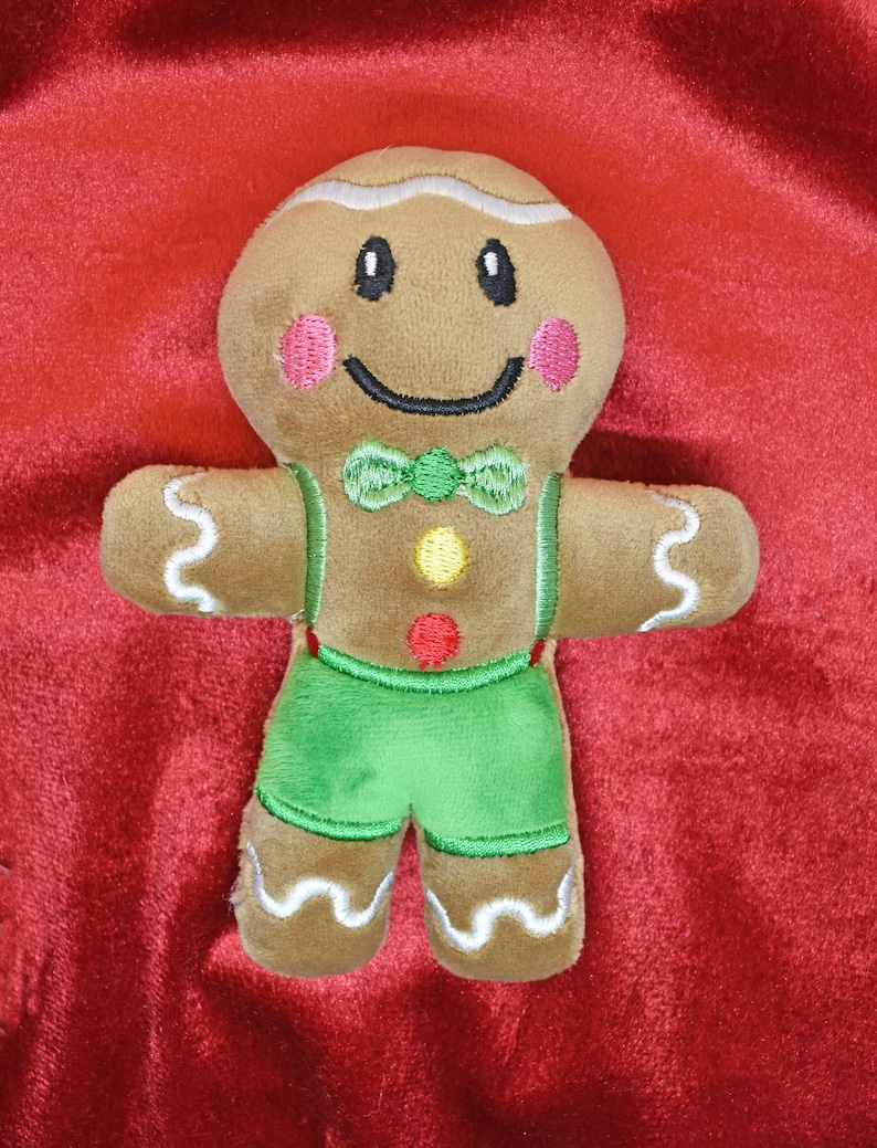 Gingerbread Man Embroidery Pattern , in the Hoop, ITH, Softie Stuffie ...