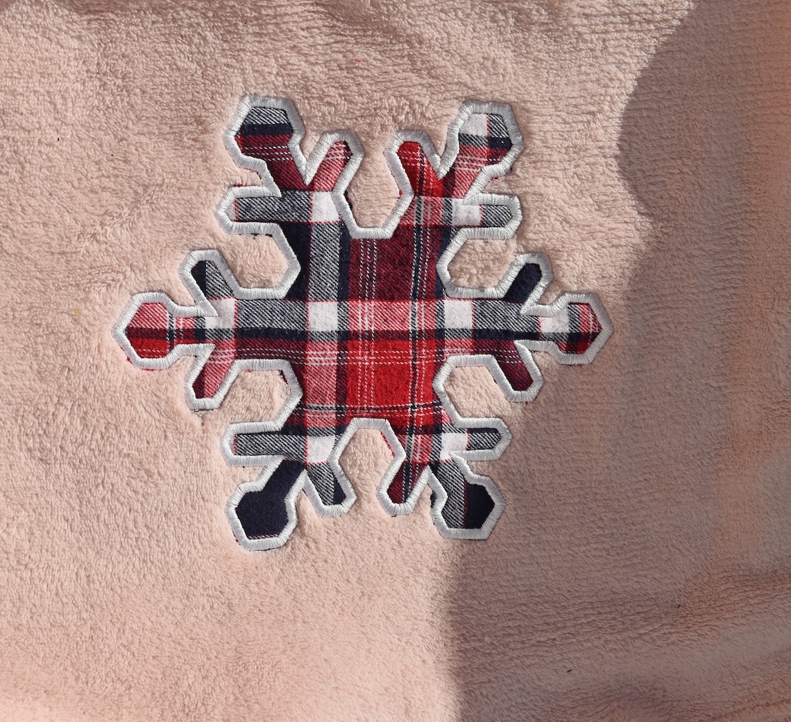 Snowflake Applique Embroidery Design Christmas Flake Applique - Etsy