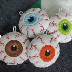 Eyeball Stuffie Halloween ITH Embroidery , Machine Pattern, ITH Eye ...