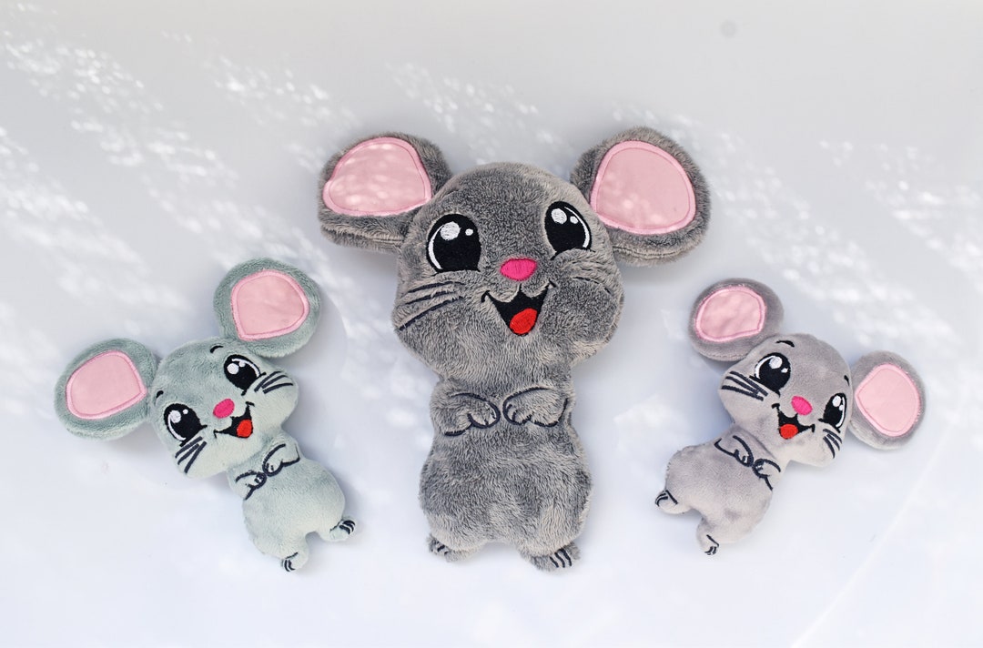 Mouse Stuffie ITH Embroidery , Machine Pattern, ITH Mouse Stuffie ...
